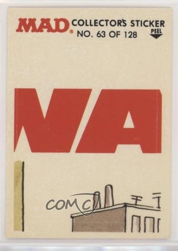 1983 Fleer Mad Stickers MAD #63 1md | eBay