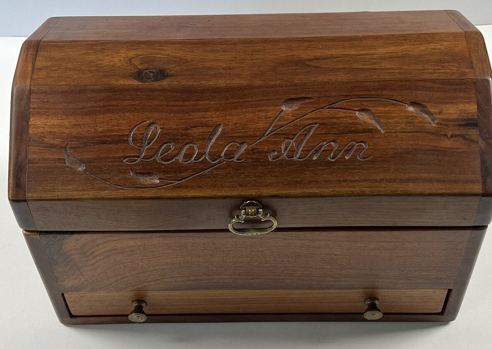 W Dassie Old Wooden Handle Drawer Jewelry Chest Trunk Treasure Handles ...