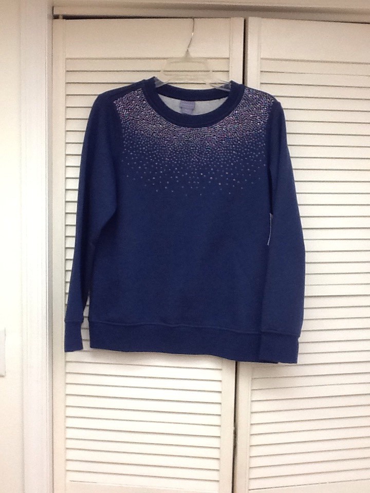 Laura Scott Fashion Fleece Knit Top, Heathered Blue, Sz Small, NWT | eBay