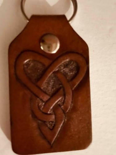 Celtic symbol made of leather key chain. | eBay