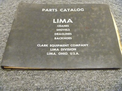 Clark Lima Model 1201 Excavator Parts Catalog Manual xz | eBay