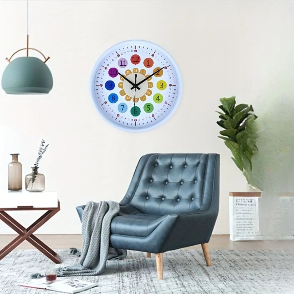 Classrooms Silent Wall Clock Student Non Ticking Learning Clock | eBay