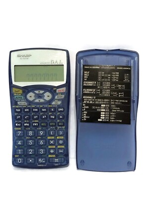 SHARP EL-531W ADVANCED DAL SCIENTIFIC CALCULATOR TRANSPARENT BLUE WITH ...