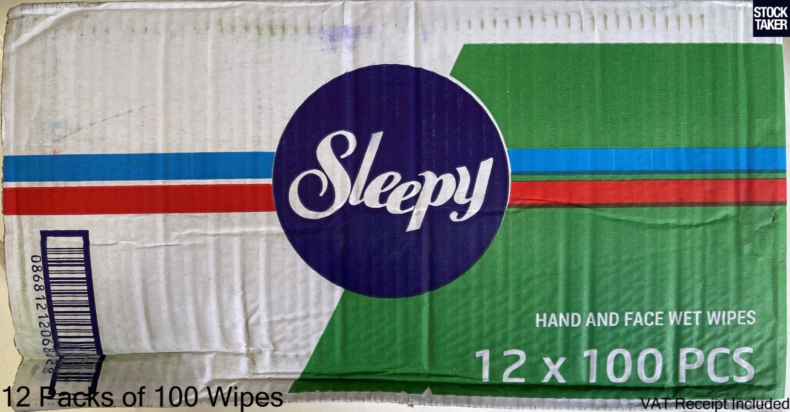 12-Pack Sleepy Antibacterial Hand Face & Surface Wet Wipes (EXP 06/22 ...