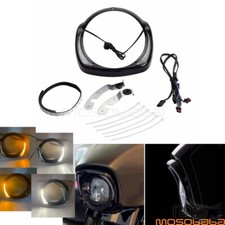 Trim Ring Visor Headlamp Black 61400292 Harley Fits 2014 up FLHT and ...