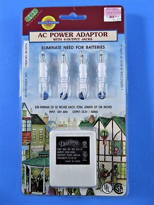 Lemax AC Power Adapter 4-Output Jacks 1995 Dickensvale Village 9815374 ...