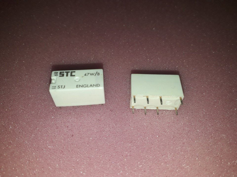 Lot x 25 Miniature PCB Mount Relay STC 47w/8 Tiny PCB mounted relays ...