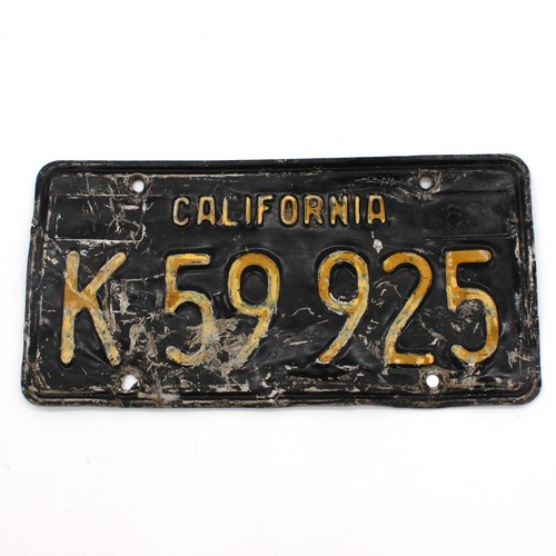 California State License Plate K 59 925 1963 | eBay