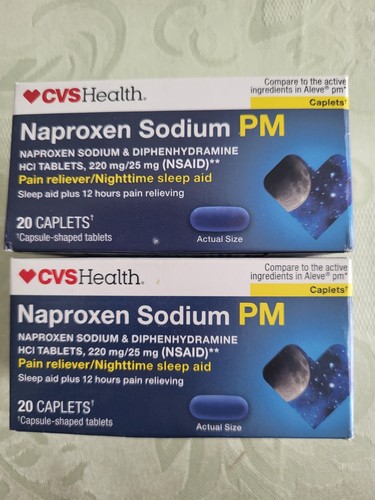 Naproxen Sodium PM 40 Caplets 220mg CVS Generic Aleve PM | eBay