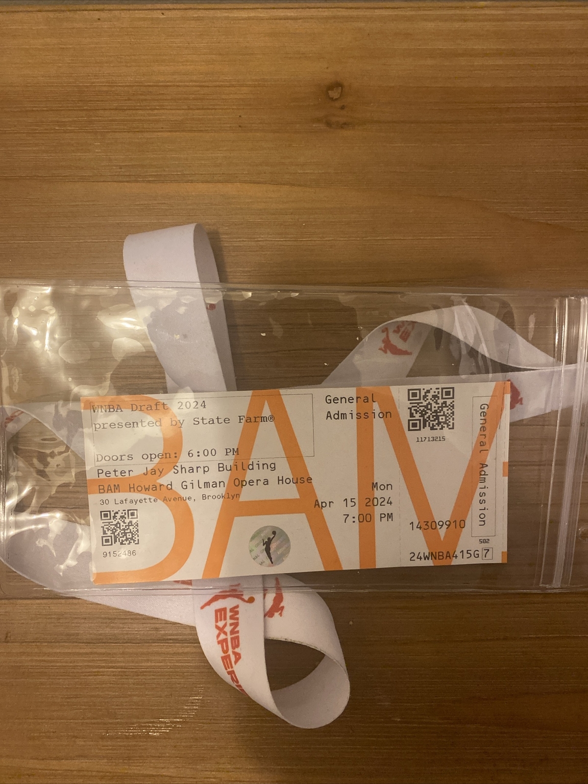 2024 Full Unused WNBA Draft Ticket (physical | Grelly USA