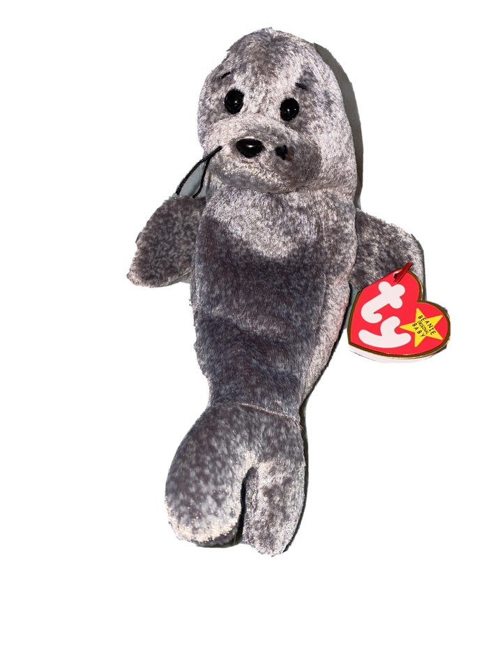 NWT Original TY Beanie Baby Slippery The Seal DOB January 17, 1998 | eBay