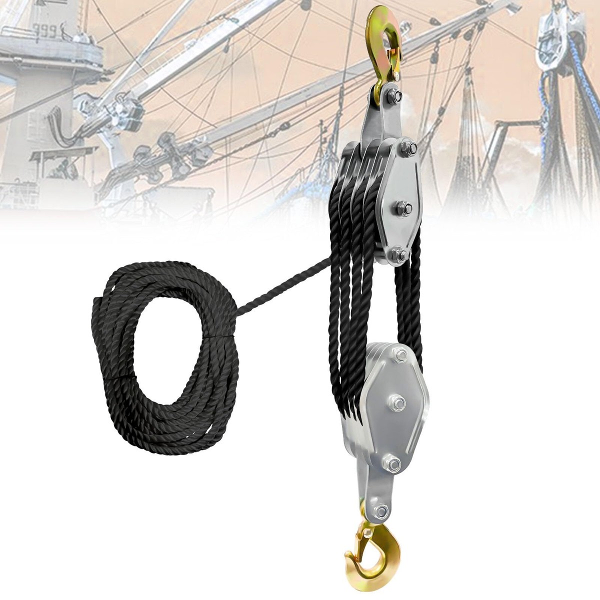 Rope Hoist Pulley System Rope Hoist Authentic Pulley System YATOINTO
