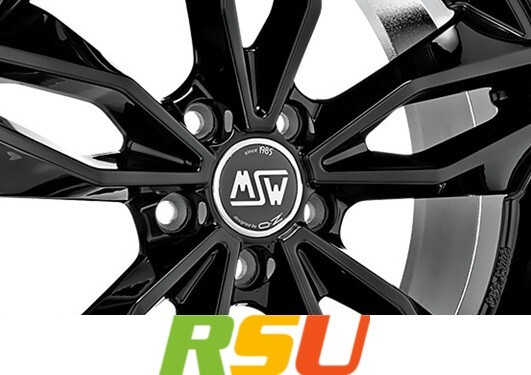 MSW MSW 71 gloss black 8.5x19" ET38 LK5 112 ML 73.1 Alufelgen 19 Zoll ...
