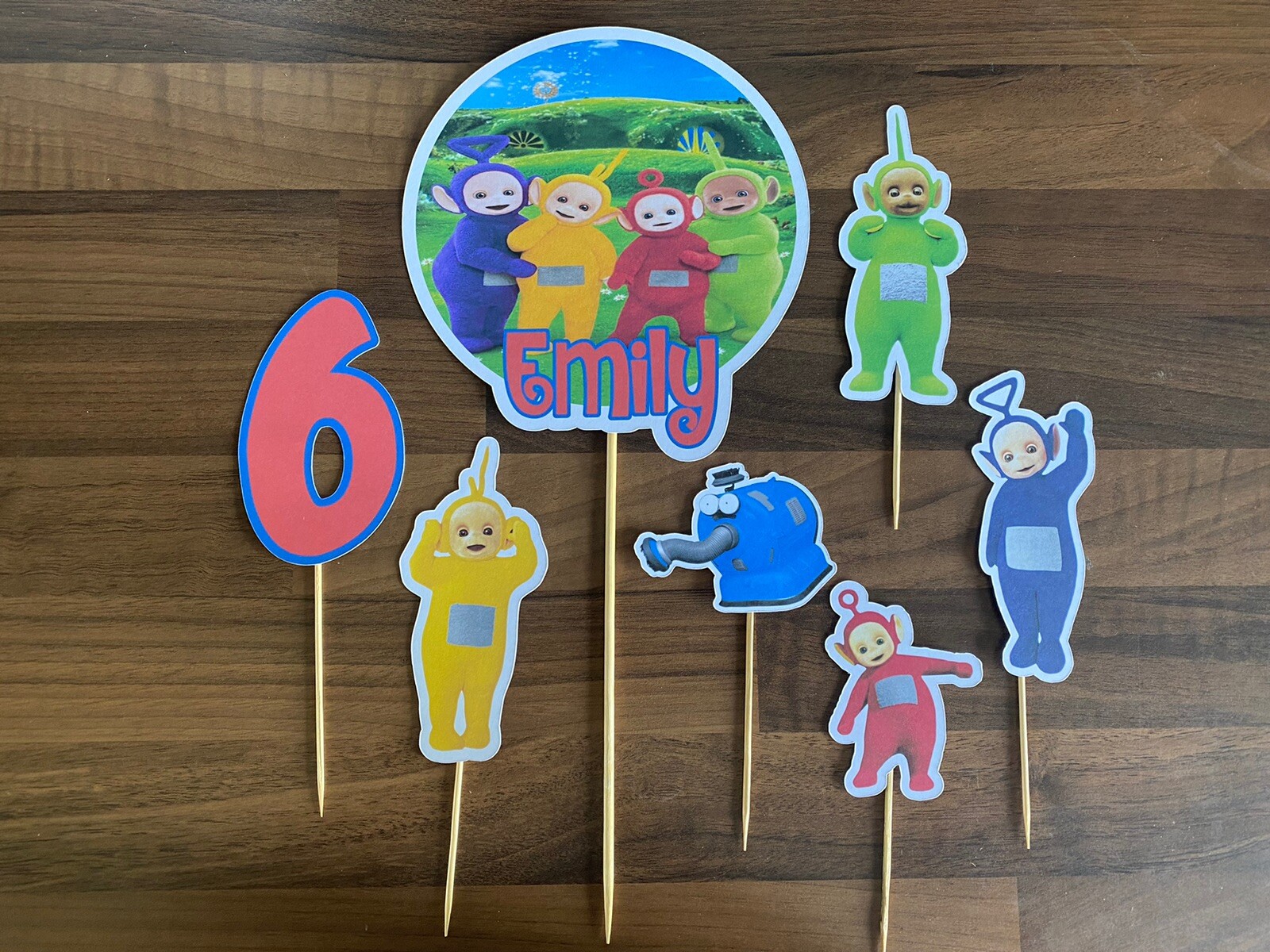 Teletubbies cake topper Set personalised Birthday party cake Topper | eBay