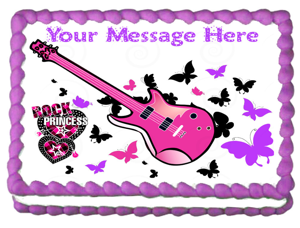 ROCKSTAR PRINCESS Image Edible cake topper decoration | eBay