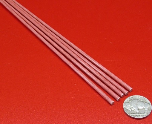 Fiberglass GPO3 Red Round Rods .125" (1/8") Diameter x 36 Inch Length ...