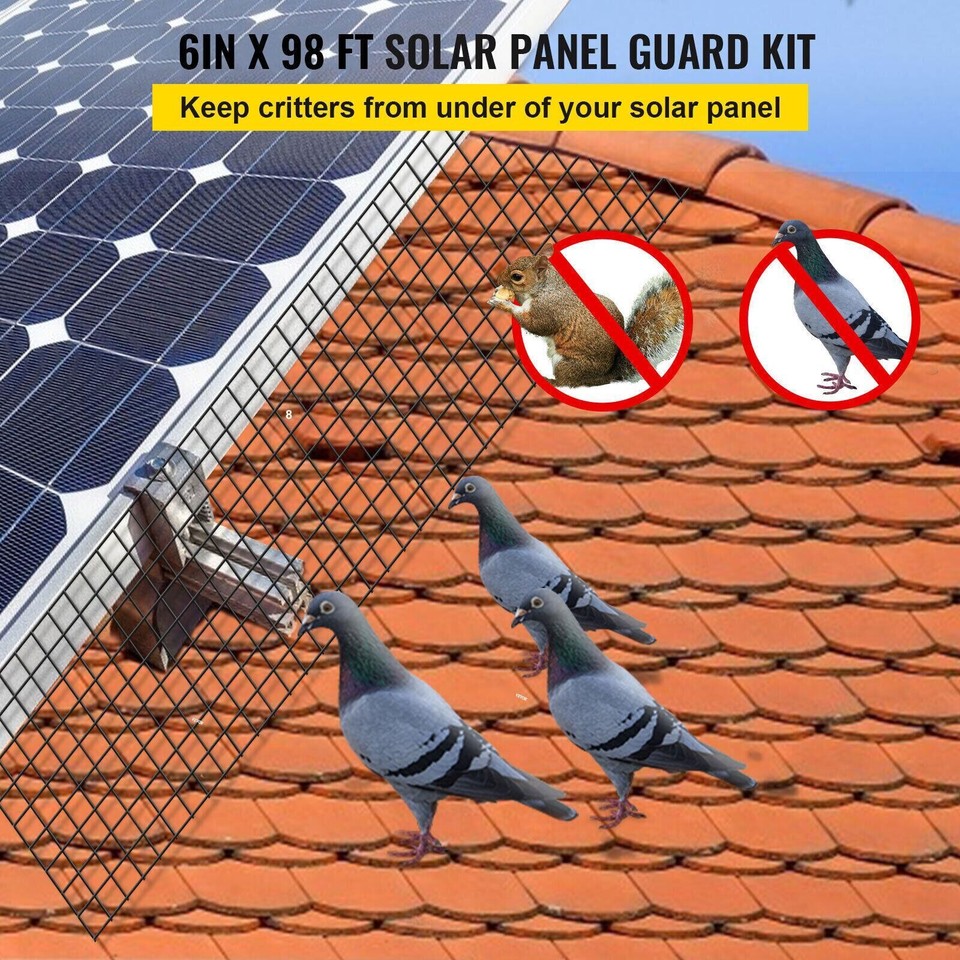 30m Solar Panel Bird Proofing KIT Stainless Steel Mesh /120 Aluminium ...