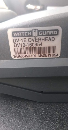 Watch Guard DV-1E DVD Video Camera System Police Dash Cam WatchGuard ...