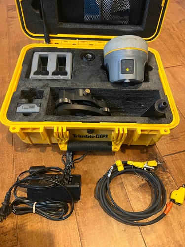 Trimble R12 Integrated GNSS System Kit with 2 batteries ,Charger, Base ...