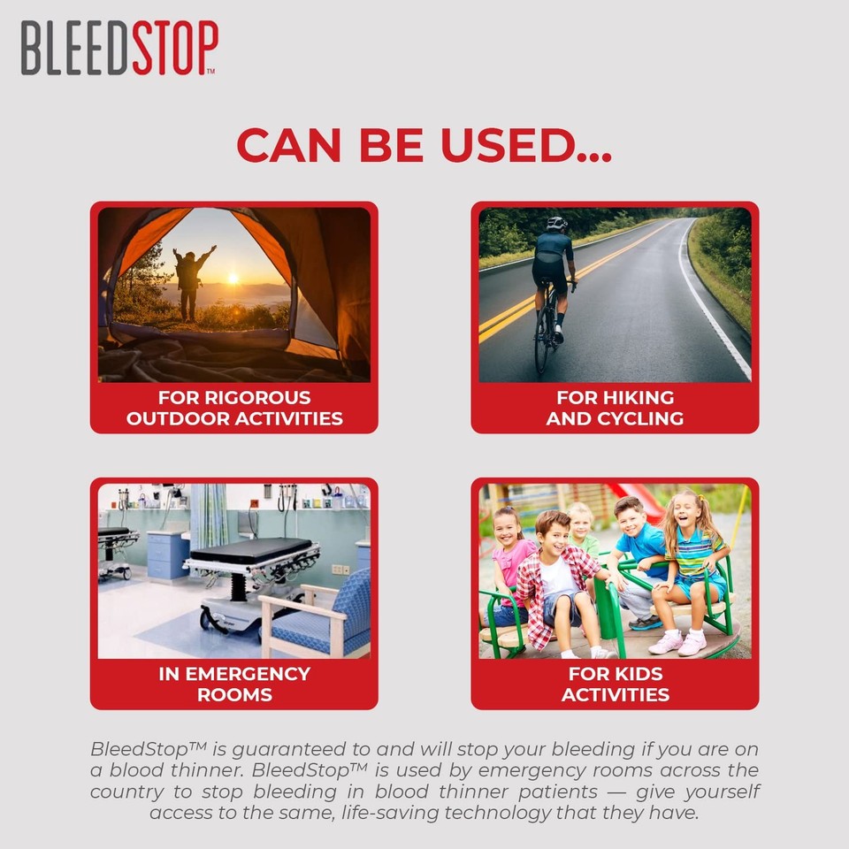 BleedStop™ First Aid Powder Strip for Blood Clotting, Trauma Kit, Blood ...