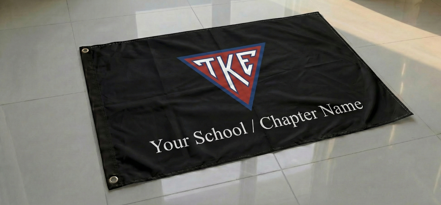 Custom TKE Tau Kappa Epsilon Fraternity Flag Personalized / Chapter ...