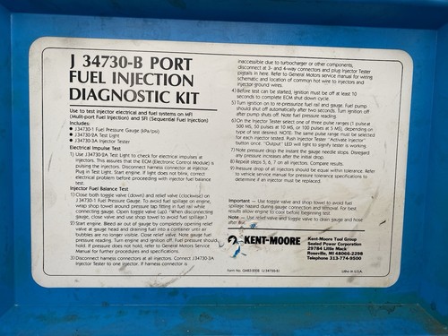 Kent-Moore Port Fuel Injection Diagnostic Kit J-34730 Sold By Lotus | eBay
