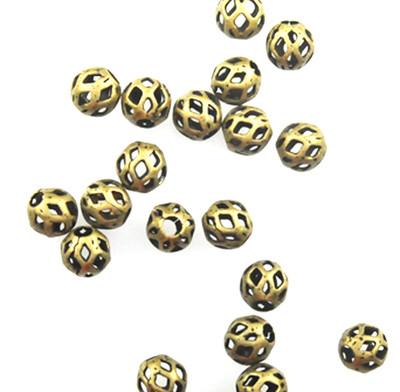 100 Antique Gold Plated Filigree Cut Out Beads 4MM | eBay