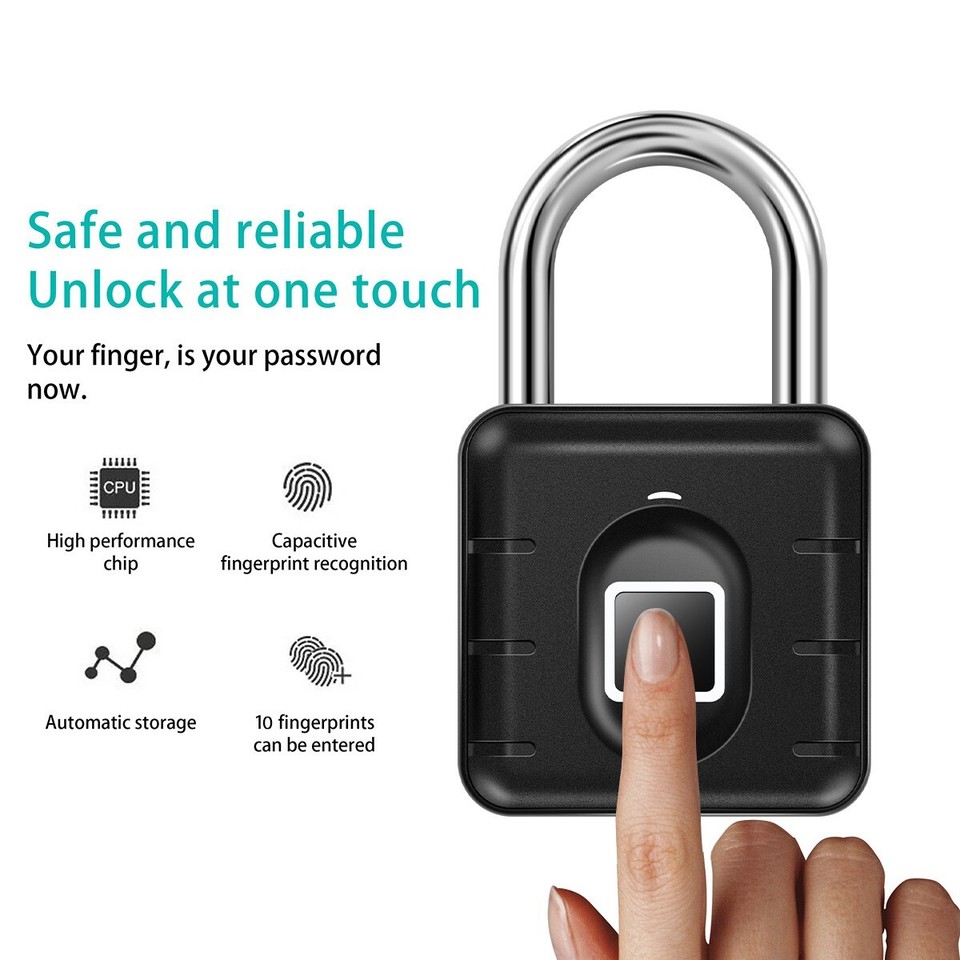 IP67 Waterproof Bluetooth Fingerprint Padlock For iOS/Android Keyless ...