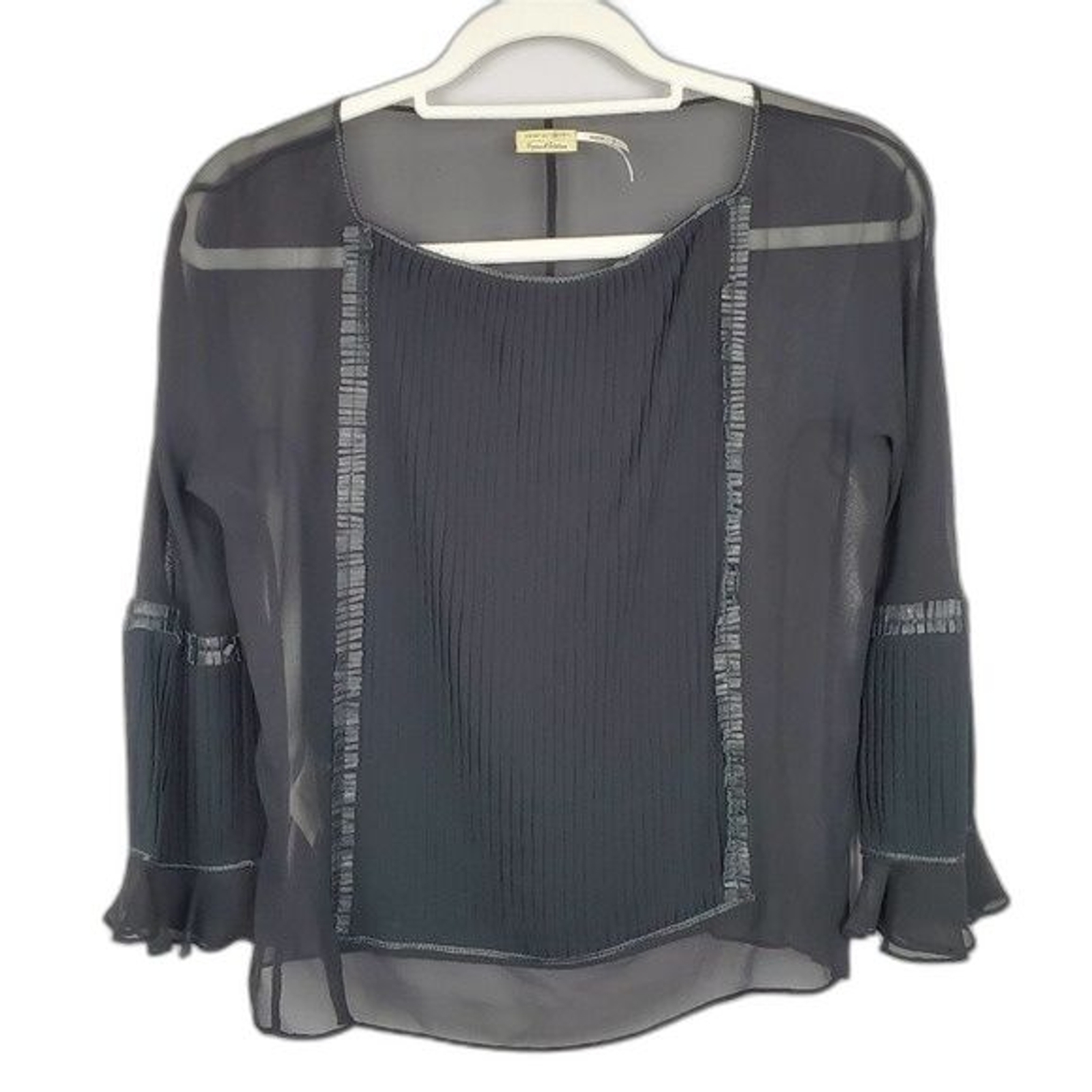 Max Studio Special Edition Black Silk Bell Sleeve Siz… - Gem