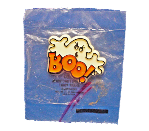 Hallmark PIN Halloween Vintage GLOW IN DARK GHOST BOO! 1981 Brooch NEW ...