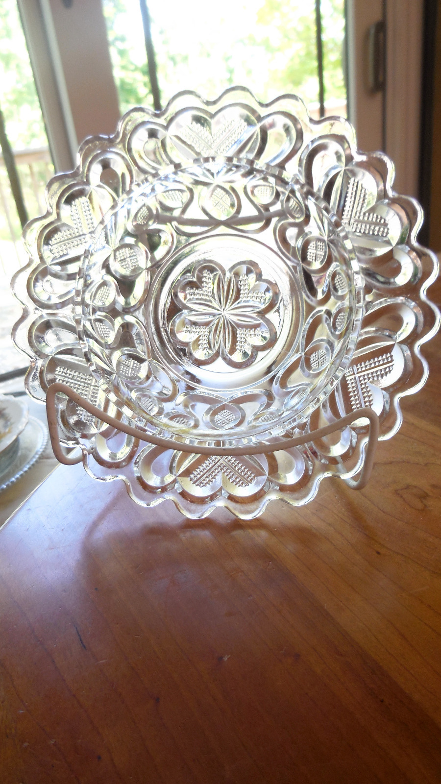 EAPG - Bryce Higbee "V-in-Heart" crystal butter dish | eBay