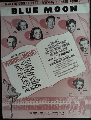 Words and Music Sheet Music 1949 Judy Garland, Gene Kelly | eBay