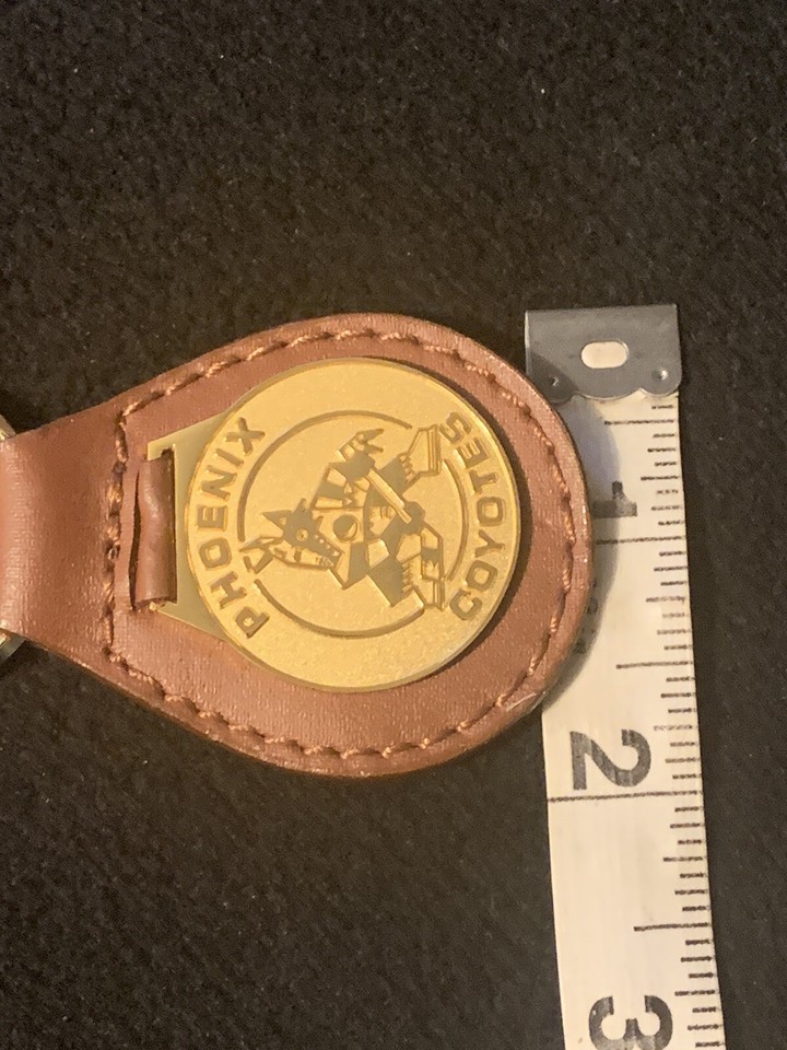 Phoenix Coyotes NHL Gold Toned Metal Logo & Leather Keyring Keychain | eBay