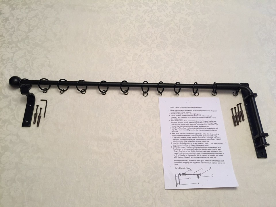 Iron Swinging Door Curtain Rod WILL NOT SAG Guaranteed to cure them ...