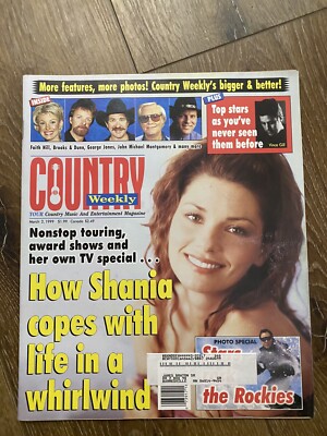 Vintage Country Music Weekly Magazine March 1999 Shania Twain | eBay