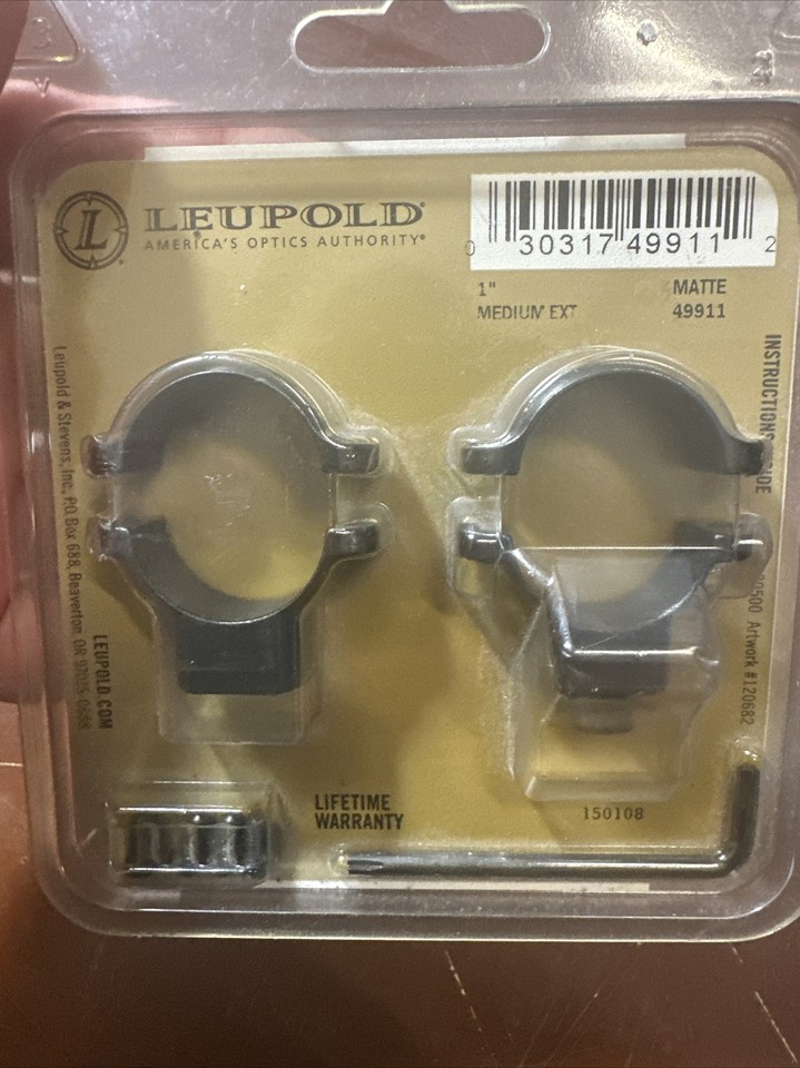 Leupold STD 1-Inch Medium Extension Rings, Matte Finish, 49911-Fast ...