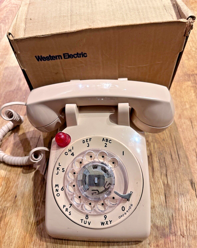 Western Electric 500 YM Rotary Desk phone -Jerry Lewis telethon model w ...