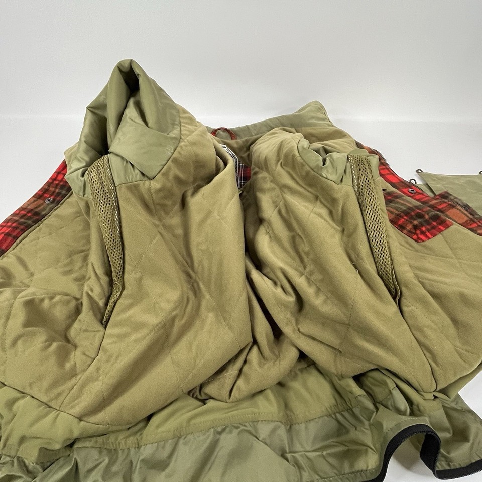 Burton Ronin Dryride Hooded Snowboard Jacket Plaid Flannel Green Red ...