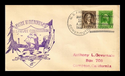 US FRIGATE CONSTITUTION ASTORIA OREGON NAVAL CANCEL US COVER | eBay