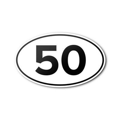 50 Mile Ultra Anti-UV Vinyl Oval Car Bumper Sticker - Running & Cycling ...