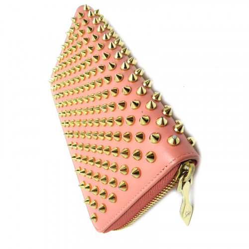 Christian Louboutin Zip-Around Leathert Long Wallet PK with Spikes LTD ...