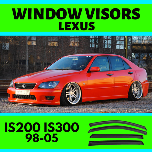 Fits Lexus IS200 IS300 XE10 Altezza - Side Window Visors Weathershields ...