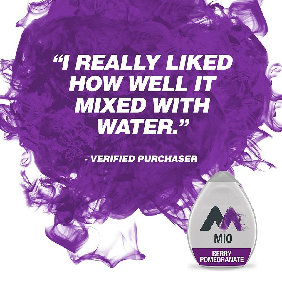 Mio Water Enhancement Drops Berry Variety Pack of 4 Flavors Strawberry ...