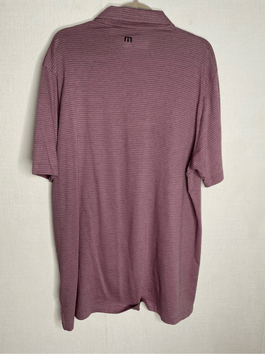 Travis Mathew Fish Outta Water Shirt Mens XXL Striped Purple Golf Polo ...