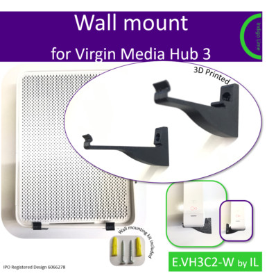 Indigo Lime wall mounting bracket for Virgin Media Hub 3. Black. | eBay