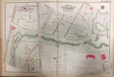 1906 BROMLEY BOSTON ROXBURY, MA, SIMMONS FEMALE COLLEGE BACK BAY FENS ...