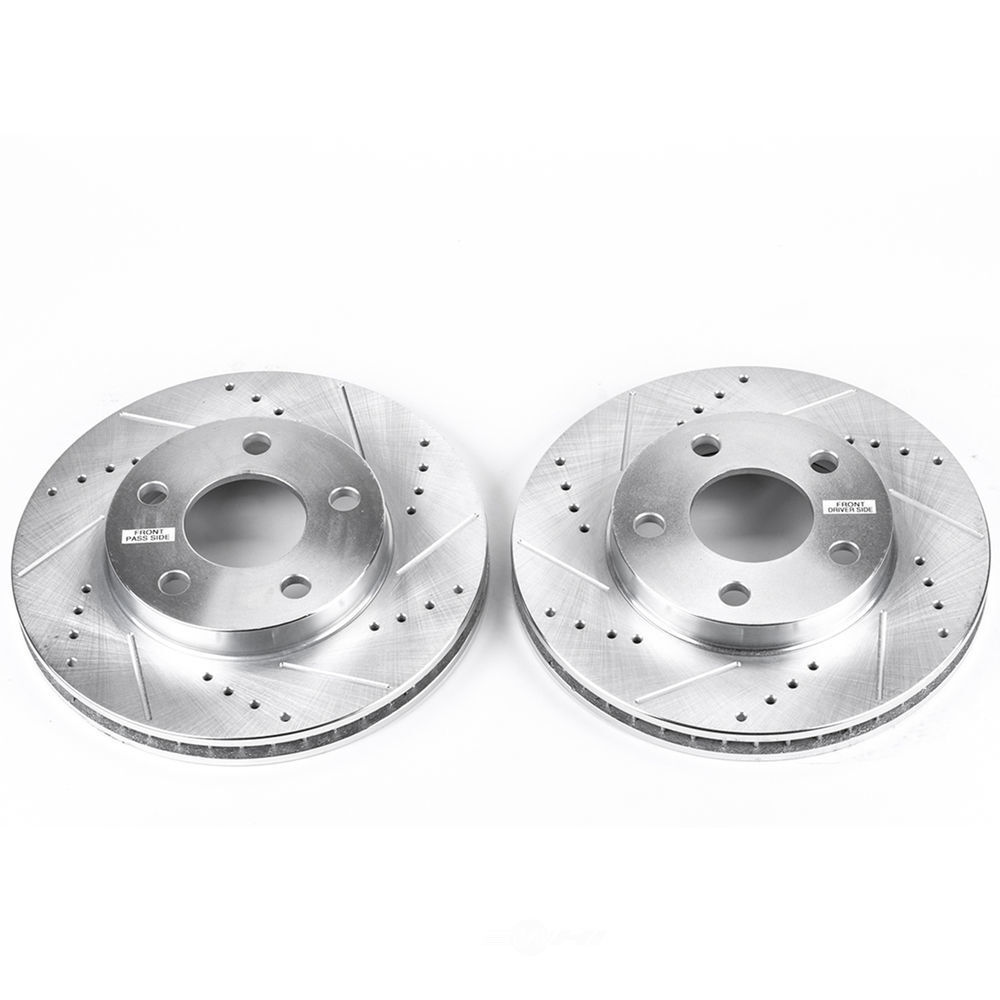 Disc Brake Rotor Set-Front Drilled, Slotted and Zinc Plated Brake Rotor ...