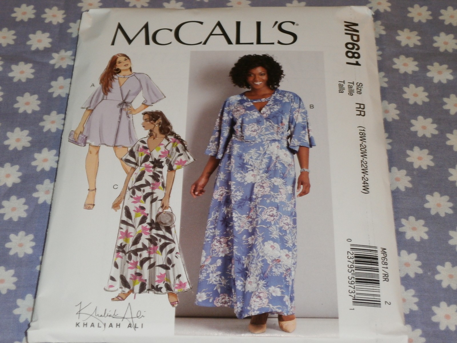 McCALL'S P681-7743 WOMEN'S PLUS EASY FITTED WRAP DRESSES PATTERN UNCUT ...