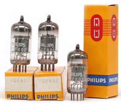 ONE PCF802/9JW8 PHILIPS NOS BRITISH Valve Röhre Tube Lampe Valvola 진공관 ...
