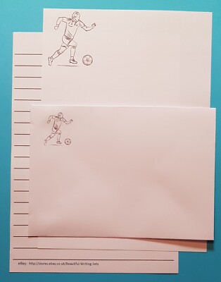 Football (set 2) Letter Writing Paper & Envelopes Stationery Set | eBay UK